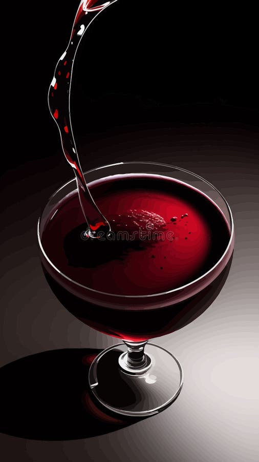 Glass Wine Glass Dynamic Wine Drink Water Drop Dynamic Illustration ...