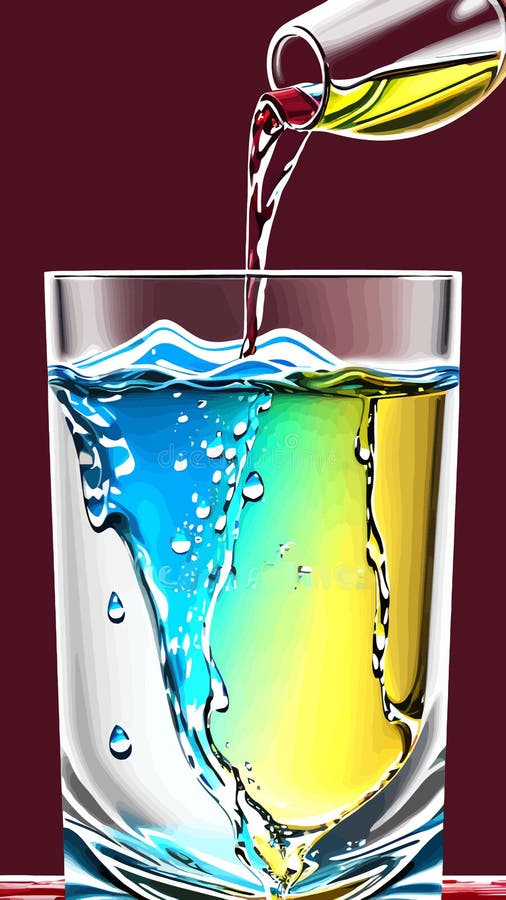 Glass Wine Glass Dynamic Wine Drink Water Drop Dynamic Illustration ...