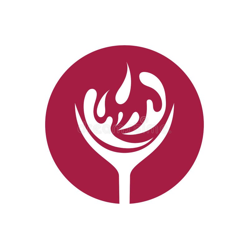 Glass Wine Logo stock vector. Illustration of emblem - 258089125