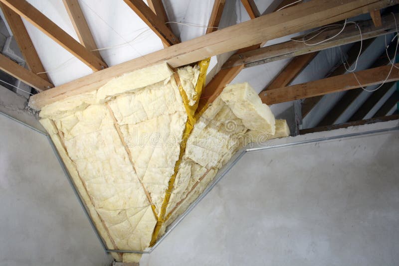 Glass wool stock photo. Image of building, roof, foam - 10511308