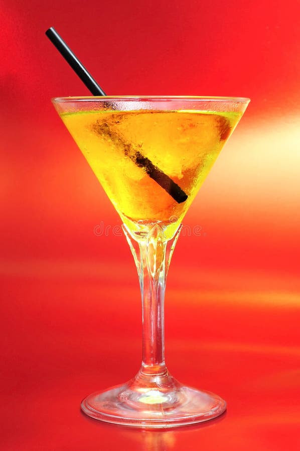 Martini with Lemon Twist stock photo. Image of fruit, life - 129006