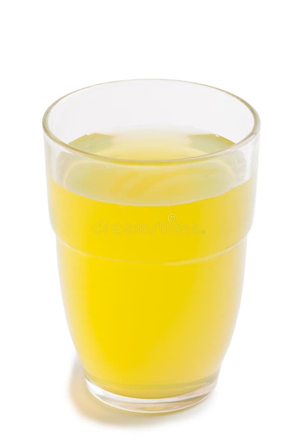 Glass Of Yellow Drink Isolated Stock Image - Image of background ...