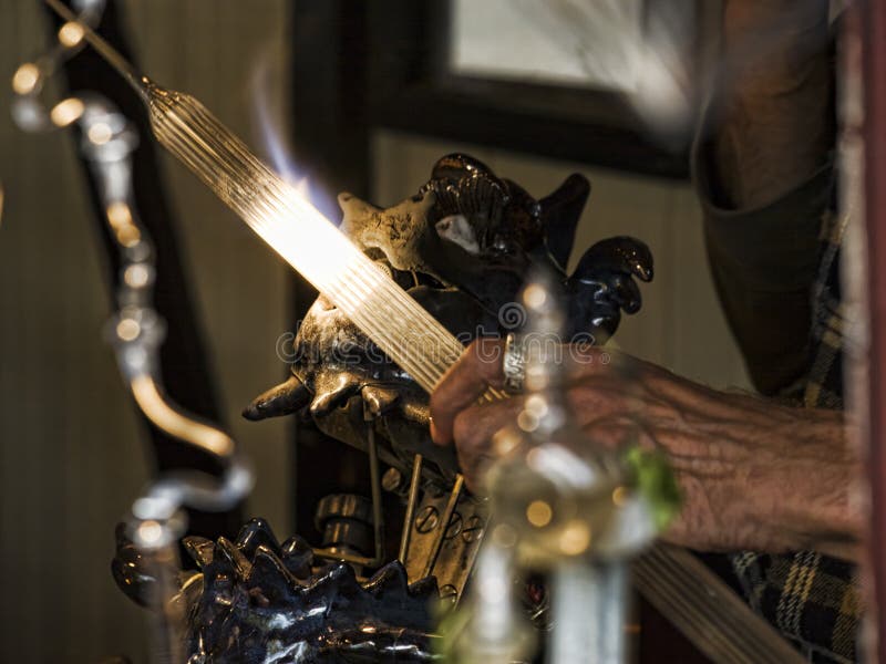 At the Glassblowers Workshop Stock Photo - Image of traditional, glass ...
