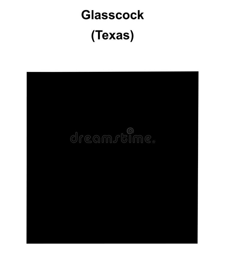 Glasscock outline map stock vector. Illustration of region - 361791518