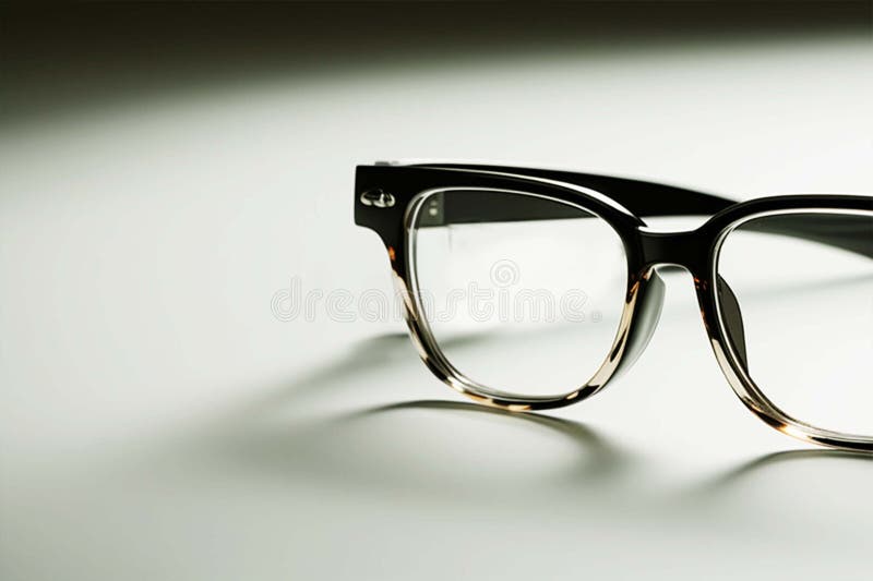 Glasses with Black Frames on a Light Background. Vision Correction ...