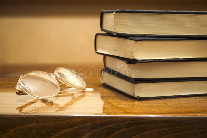 Glasses and books stock image. Image of concept, literature - 18880397