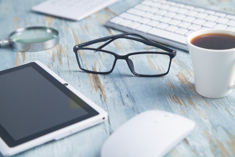 Objects on workplace stock image. Image of object, contemporary - 33081623