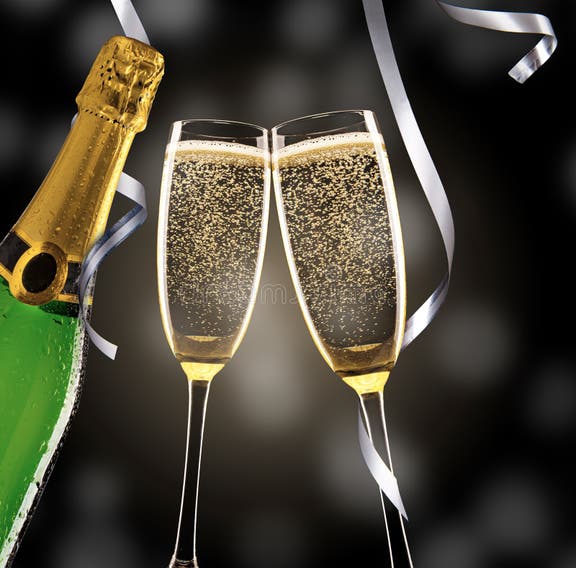 Glasses of champagne stock image. Image of wine, toast - 31457127