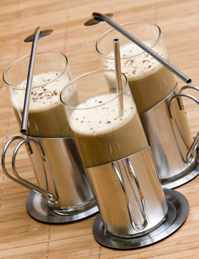 Glasses with coffee stock image. Image of beverages, interior - 12426587