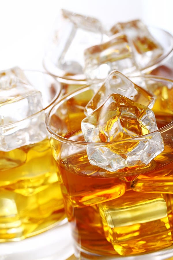 Whiskey on ice stock image. Image of glass, brown, detail - 11406979
