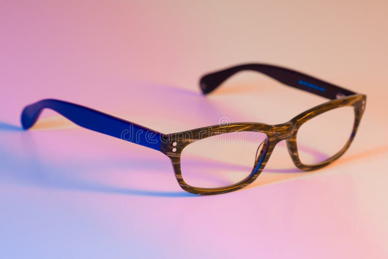 Glasses on Colorful Multicolor Background Stock Photo - Image of ...