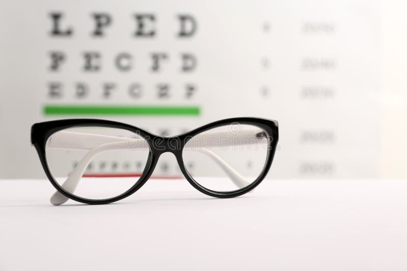 Glasses with Corrective Lenses on Table Stock Image - Image of help ...
