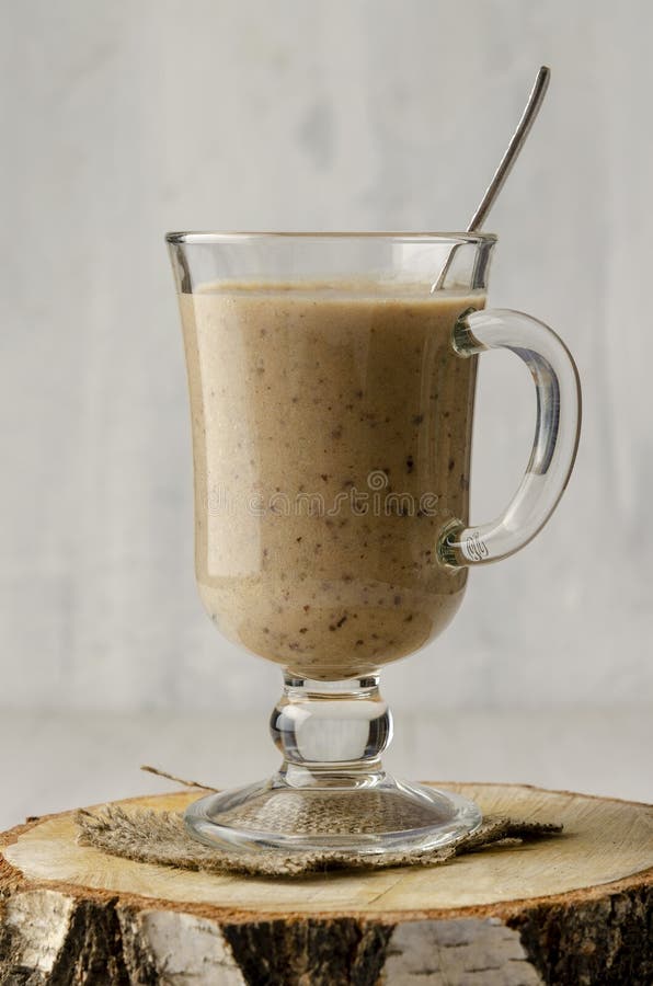Glasses of Date Milkshake with Cinnamon and Spice Stock Image - Image ...