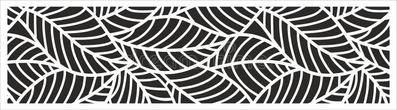 Leaves Pattern Design Cnc Mdf Cutting Stock Vector - Illustration of ...