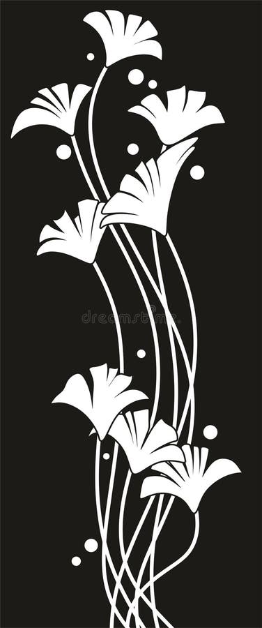 Sandblasting Etching Glass Floral Design Pattern Vectors Stock Vector ...