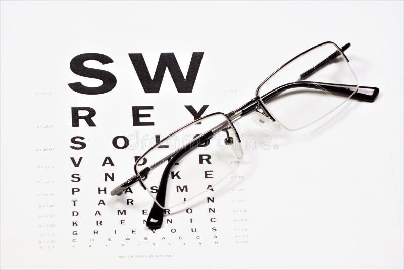 Table of Vision Testing, Glasses, Doctor`s Log. Glasses - Optical ...