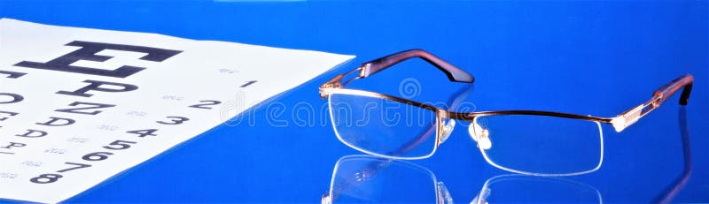 Table of Vision Testing, Glasses, Doctor`s Log. Glasses - Optical ...