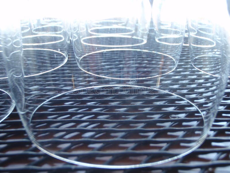 Glasses on drying mat stock image. Image of washed, restaurant - 13470071