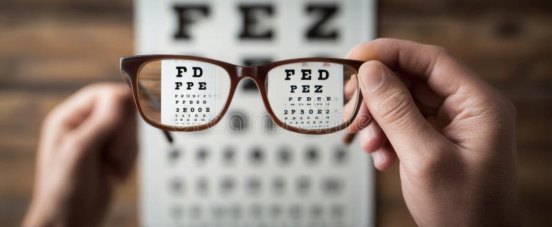 The Glasses and Eye Chart Showcasing Vision Testing Procedure in a ...