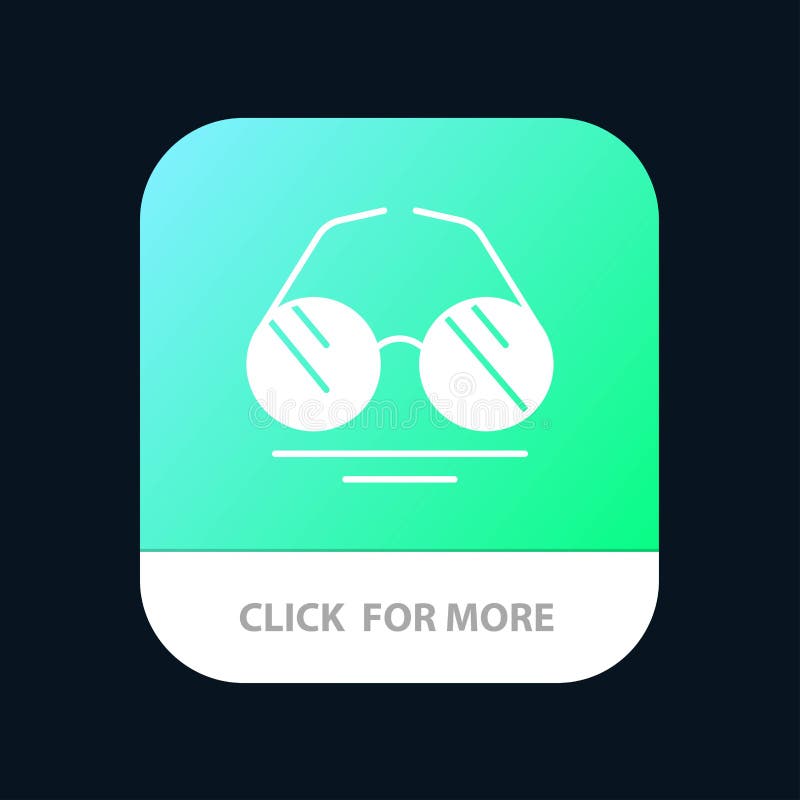 Glasses, Eye, View, Spring Mobile App Button. Android and IOS Glyph ...