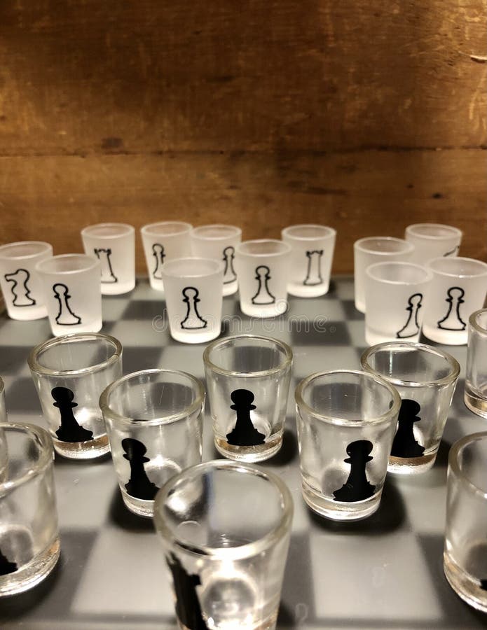 Glasses in the Form of Chess for the Game Stock Image - Image of ...