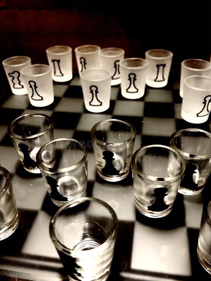 Glasses in the Form of Chess for the Game Stock Image - Image of form ...