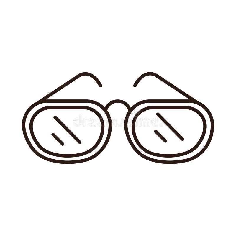 Glasses Frame Optical Accessory Line Icon Stock Vector - Illustration ...