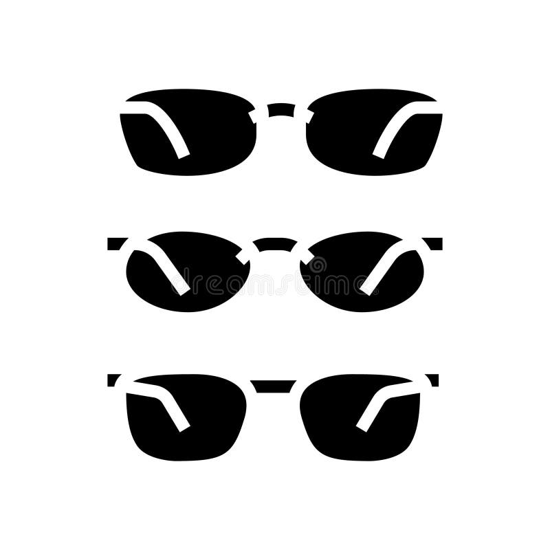 Glasses Frames Optometry Vision Eye Glyph Icon Vector Illustration ...