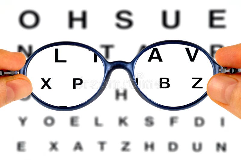 Visual Control with Glasses Stock Illustration - Illustration of ...