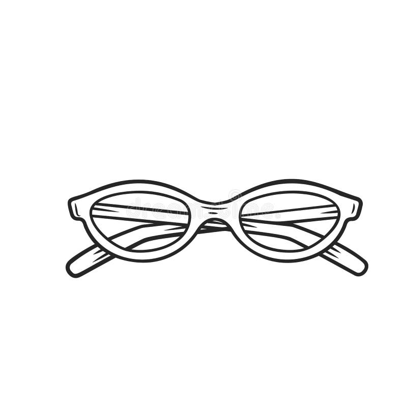 Glasses icon, outline stock illustration. Illustration of eyewear ...
