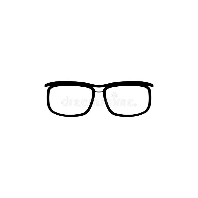 Glasses Icon. Simple Black Icon Stock Vector - Illustration of isolated ...