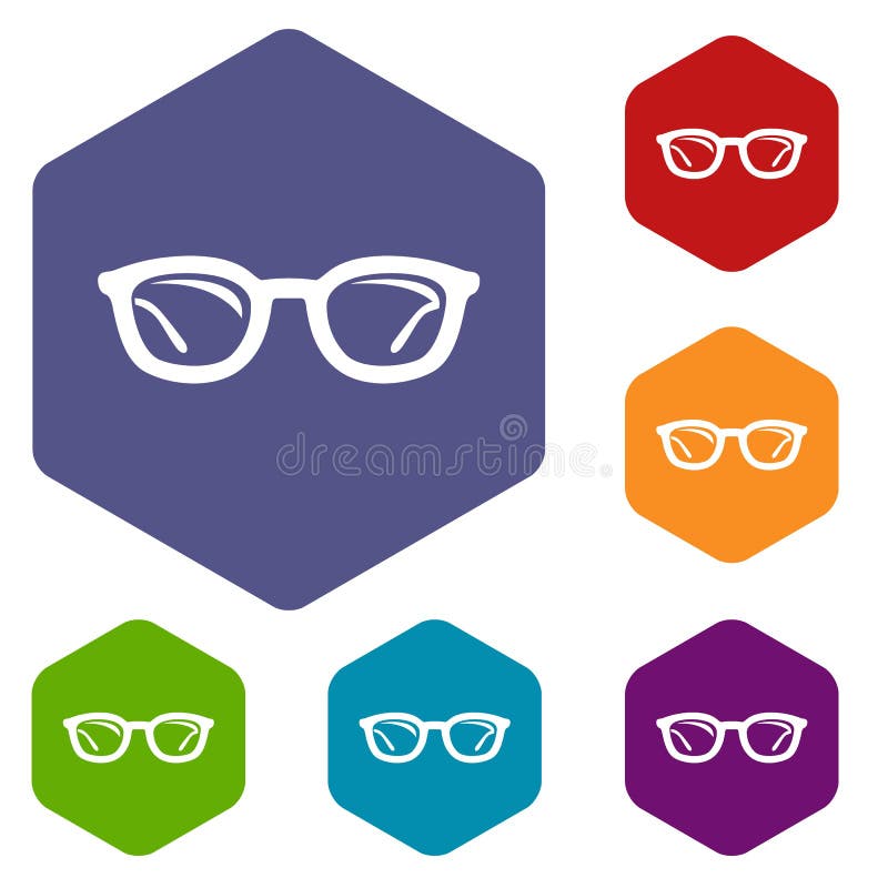 Glasses icon, simple style stock vector. Illustration of spectacles ...
