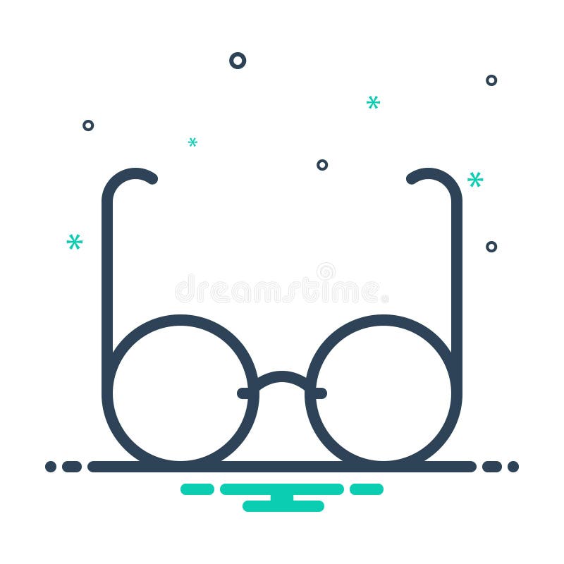 Mix Icon for Glasses, Spectacles and Eyeglasses Stock Illustration ...