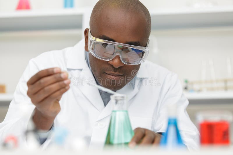 Glasses and Laboratory Researcher Concept Stock Image - Image of ...