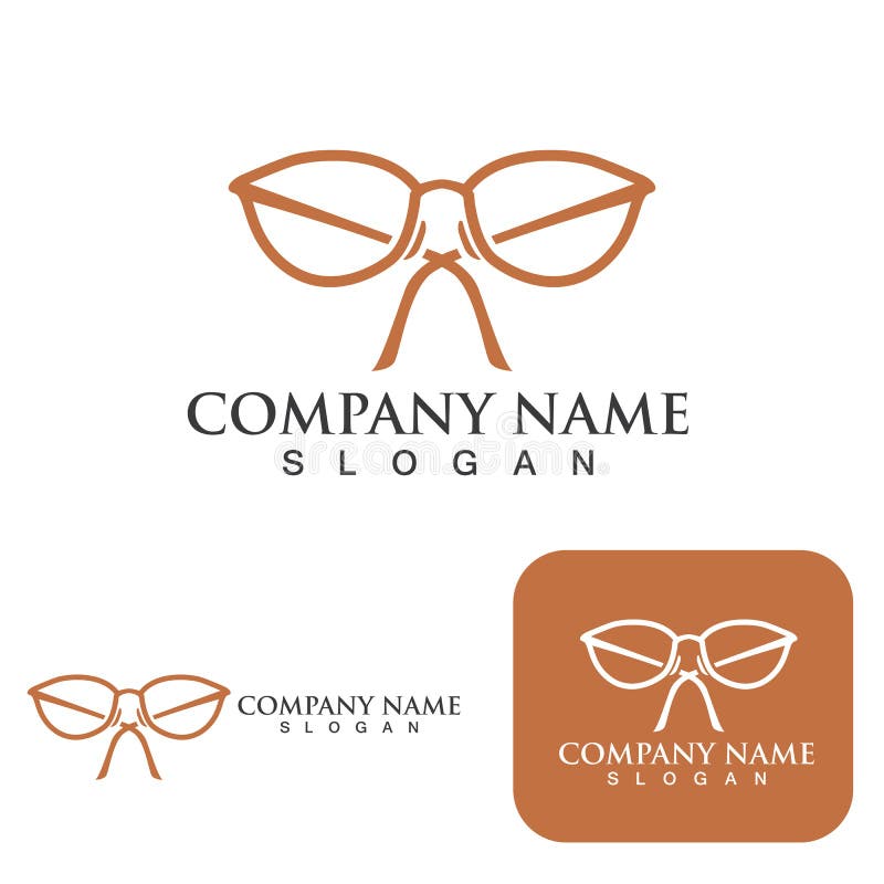 GLASSES Logo and Symbol Template Design Element Stock Vector ...