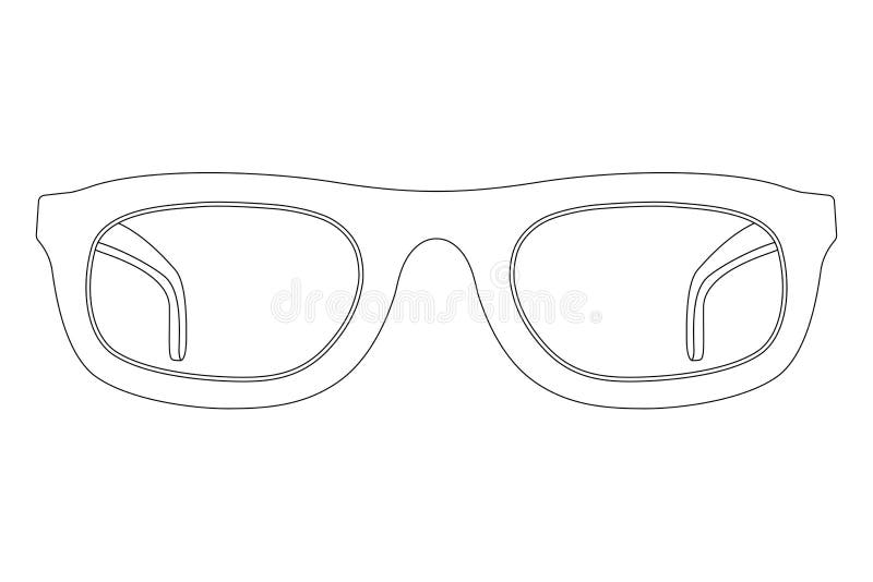 Glasses. Outline sign stock vector. Illustration of wear - 145907282