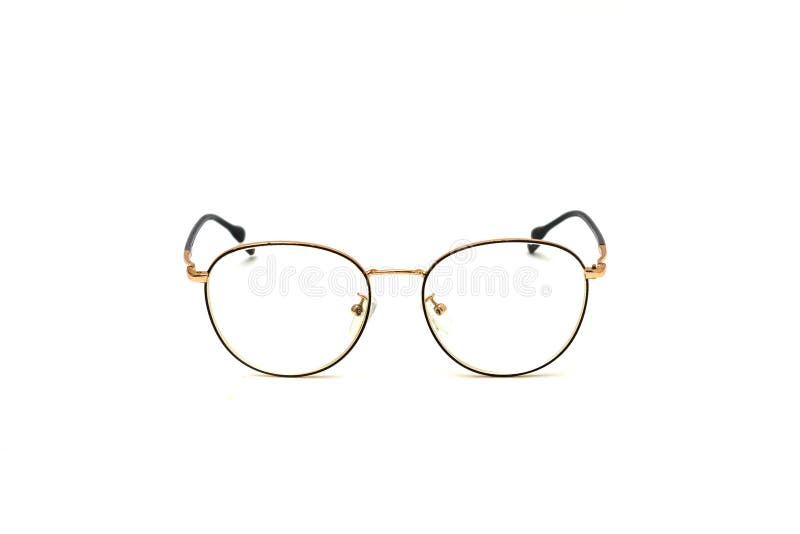 Glasses Poor Vision White Isolated Background Shadow Study Work Stock ...