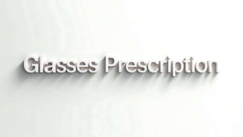 Glasses Prescription Displayed with Clear Typography on a Light ...