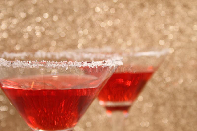Glasses with a Red Cocktail Stock Photo - Image of decorative, drink ...