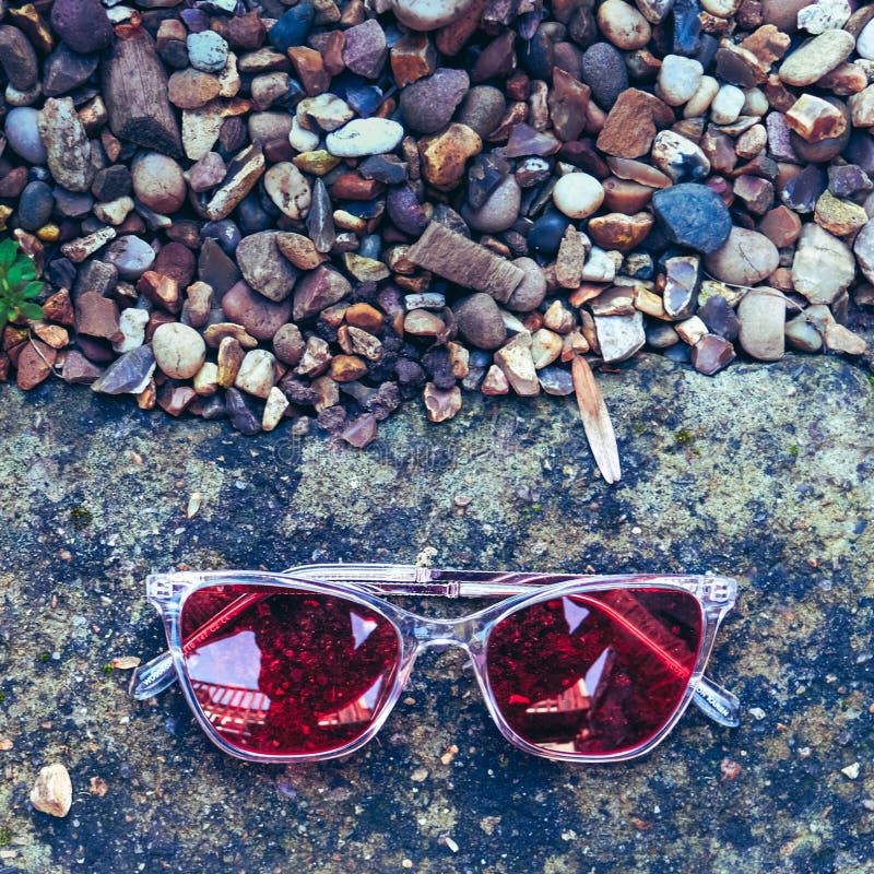 Glasses with red lenses stock photo. Image of glasses - 308952376