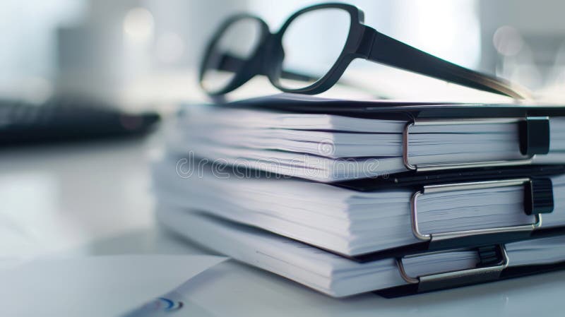 The Stack of Office Documents.AI Generated Image Stock Image - Image of ...