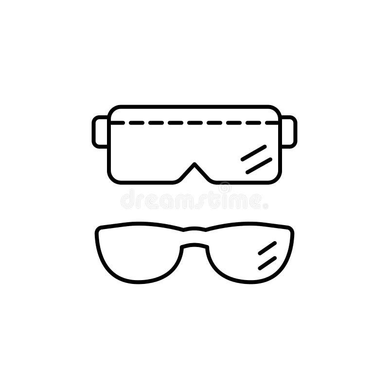 Glasses, Safety Icon. Simple Line, Outline Vector Elements of Safety at ...