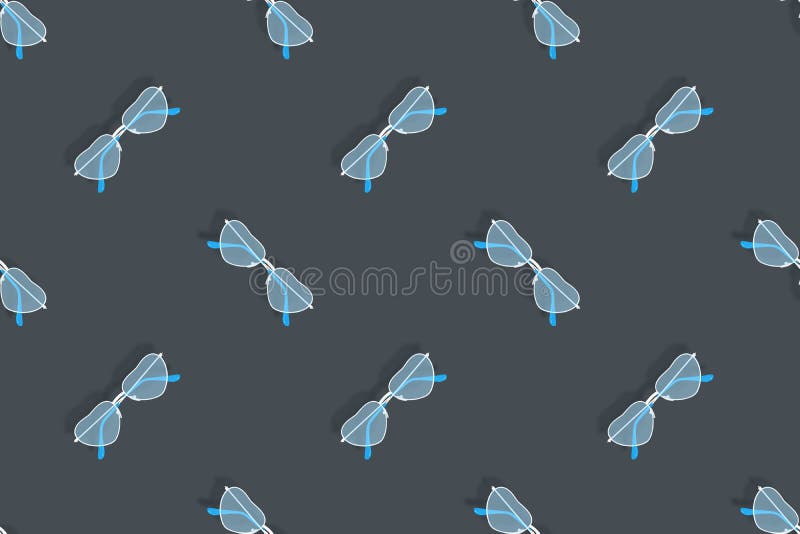 Glasses Seamless Pattern. Eyeglasses with Heart-shaped Lenses. Stock ...