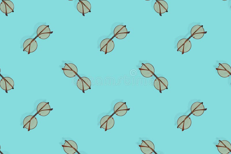 Glasses Seamless Pattern. Glasses for Improving Vision on a Colored ...