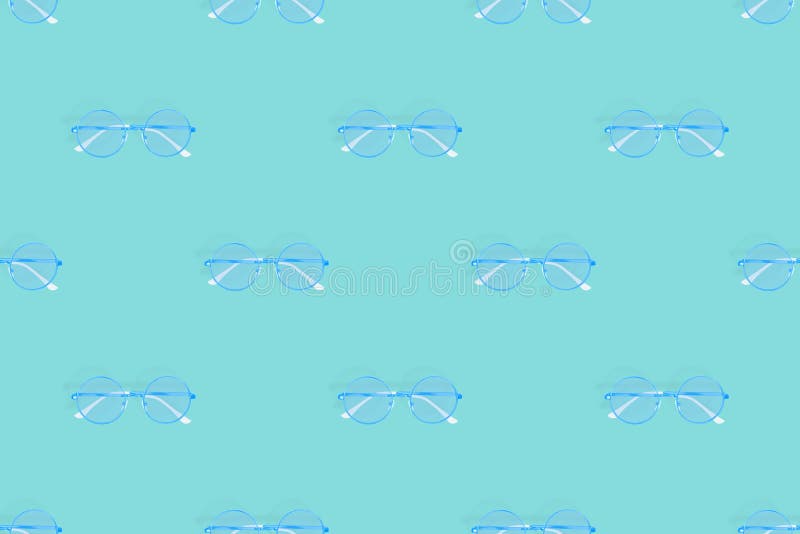 Glasses Seamless Pattern. Glasses for Improving Vision on a Colored ...