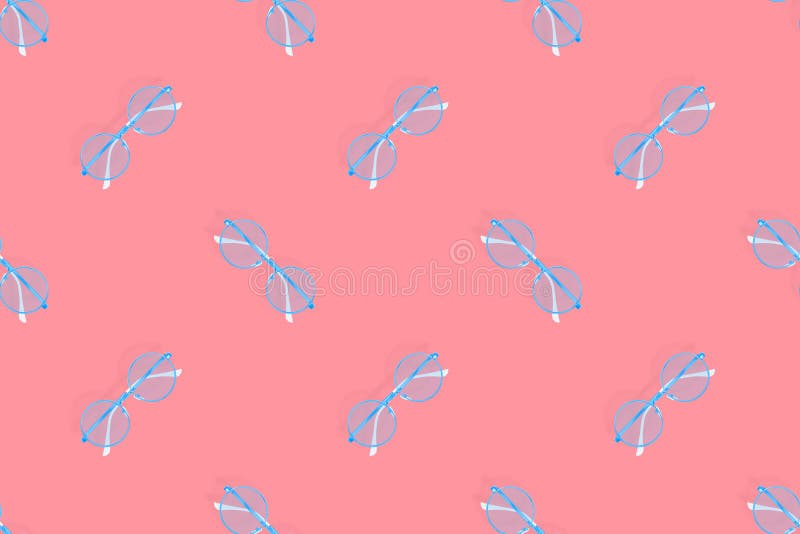 Glasses Seamless Pattern. Glasses for Improving Vision on a Colored ...