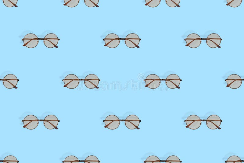 Glasses Seamless Pattern. Glasses for Improving Vision on a Colored ...