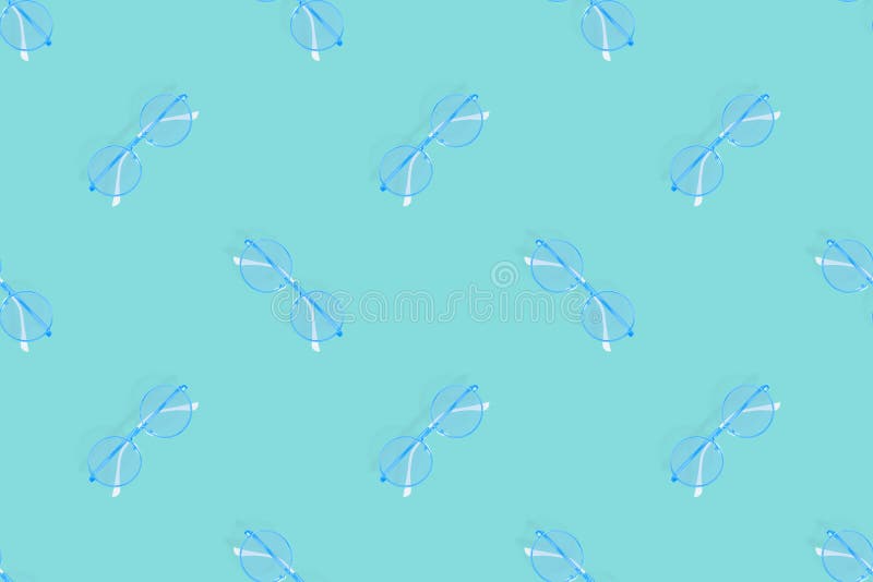 Glasses Seamless Pattern. Glasses for Improving Vision on a Colored ...