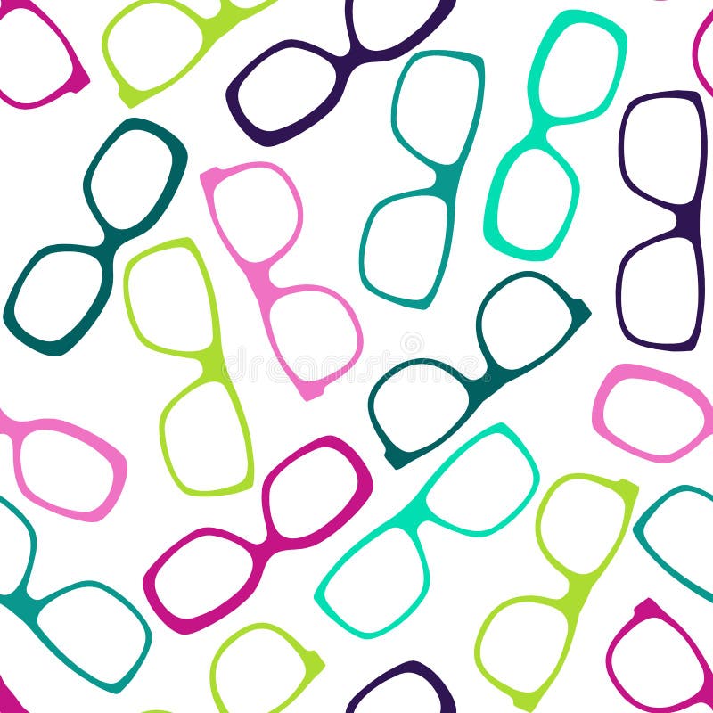 Glasses seamless pattern stock vector. Illustration of hipster - 62776888