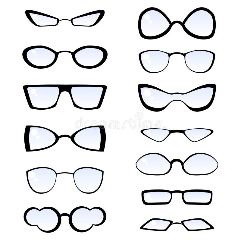 Glasses set stock vector. Illustration of spectacles - 16959719